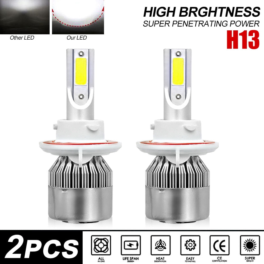 ENJOYAKOM 2pcs H13 9008 LED Headlight Bulbs High Low Beam For Ford F150 ...
