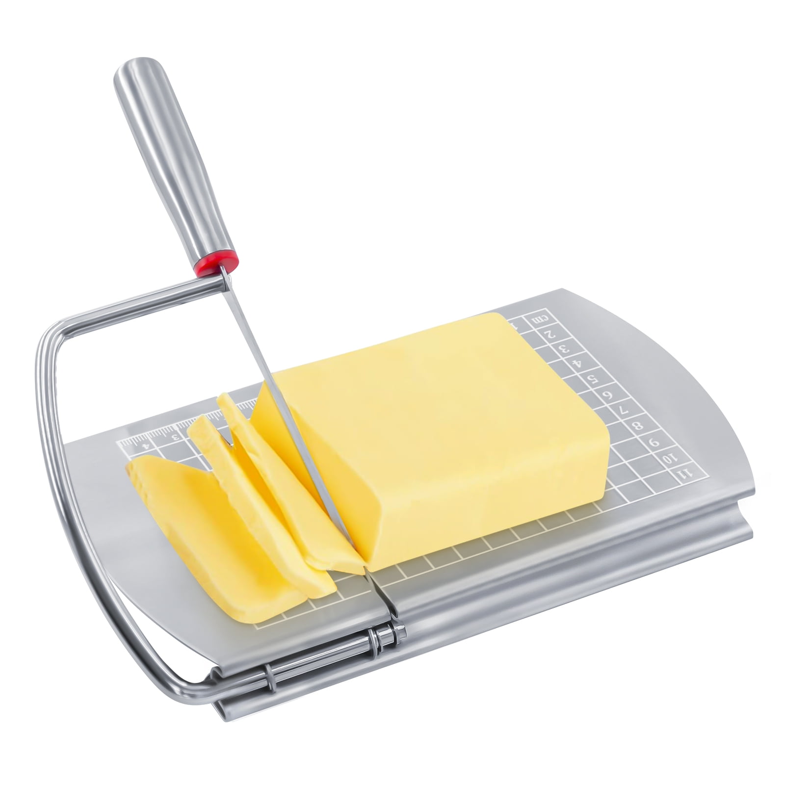 ENLOY Cheese Slicer, Stainless Steel Cheese Cutter, Accurate Size for ...