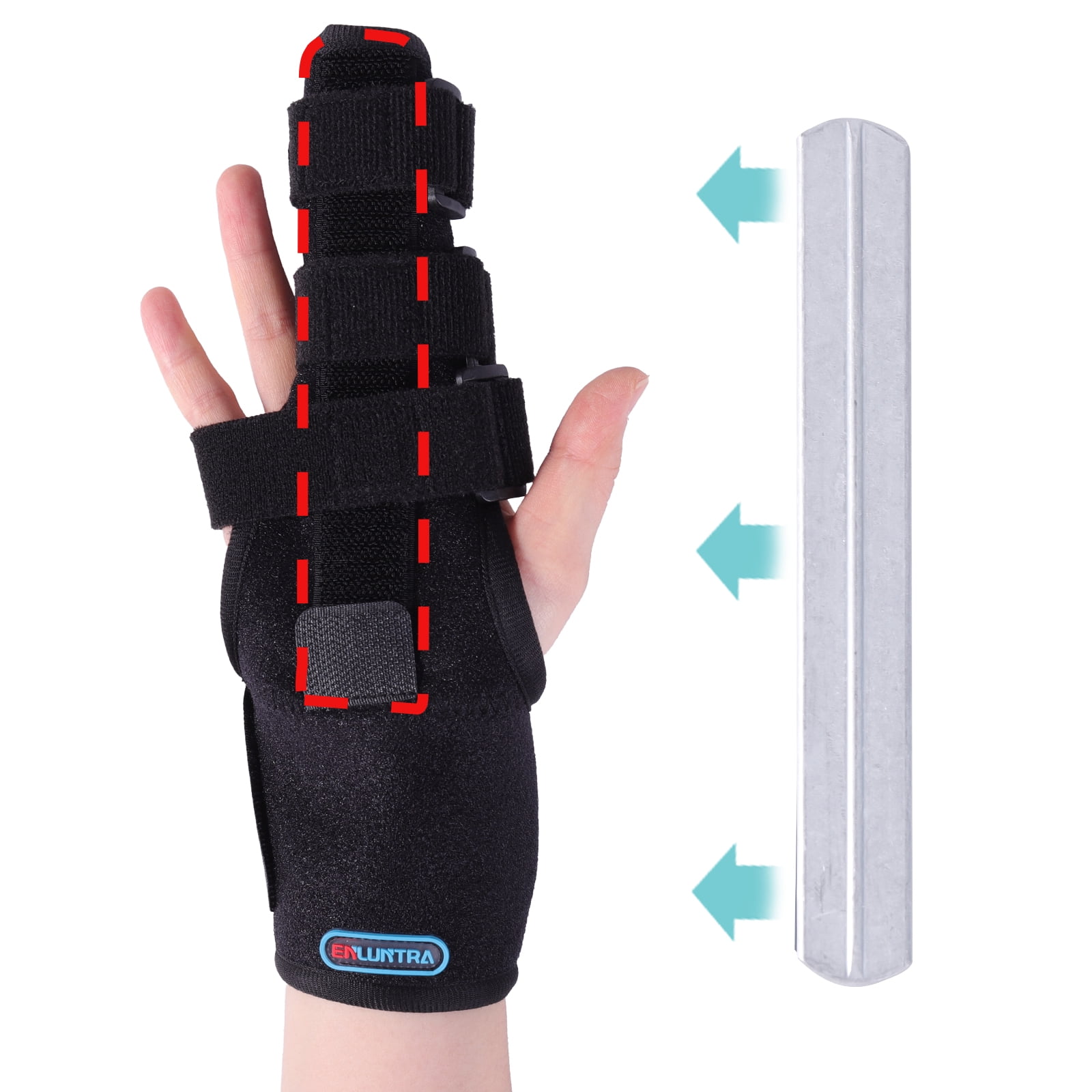 "ENLUNTRA Metacarpal Finger Splint Brace, Adjustable Two Finger ...