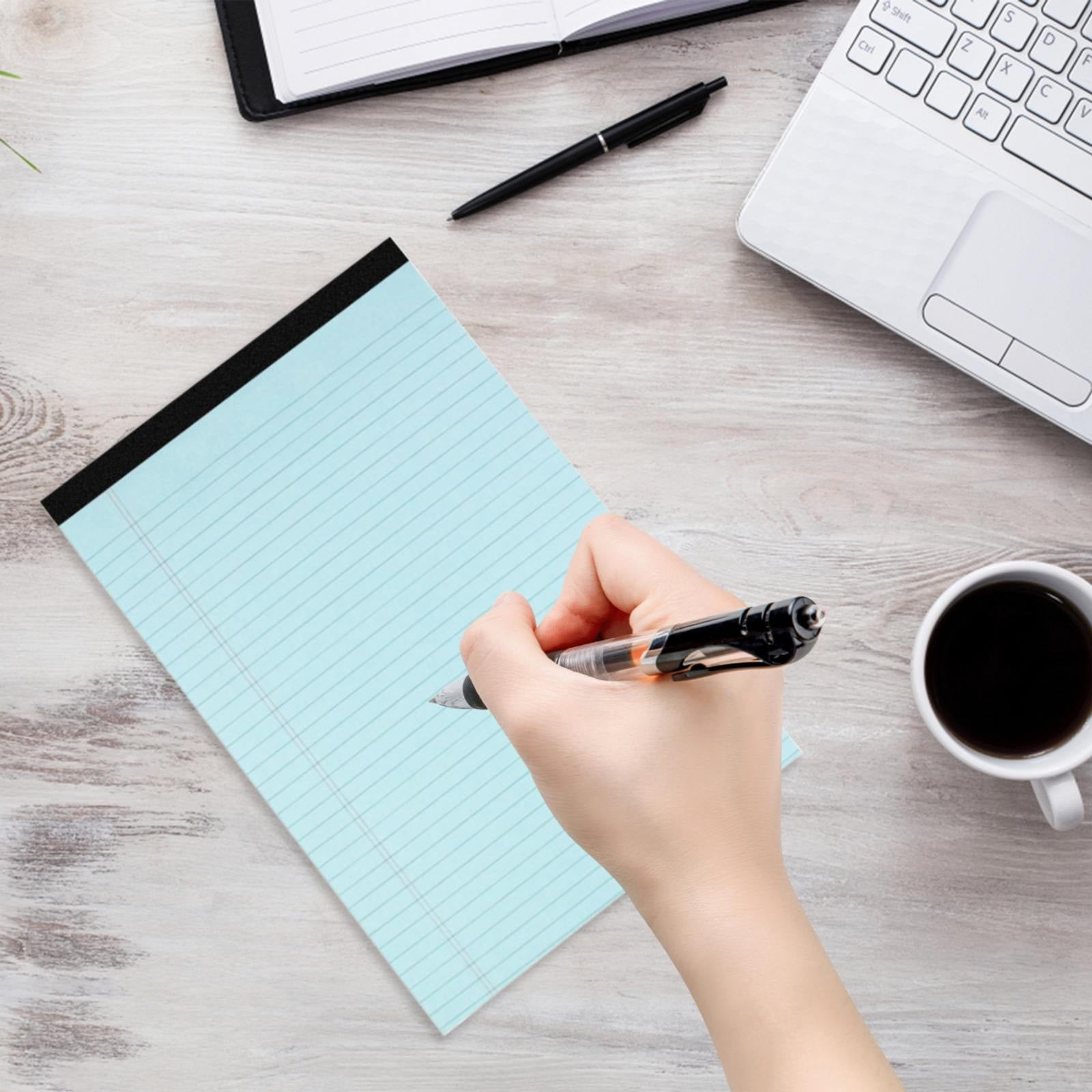 ENMJIAW Narrow Ruled Lined Writing Note Pad, 5 inch x 8 inch, Blue ...