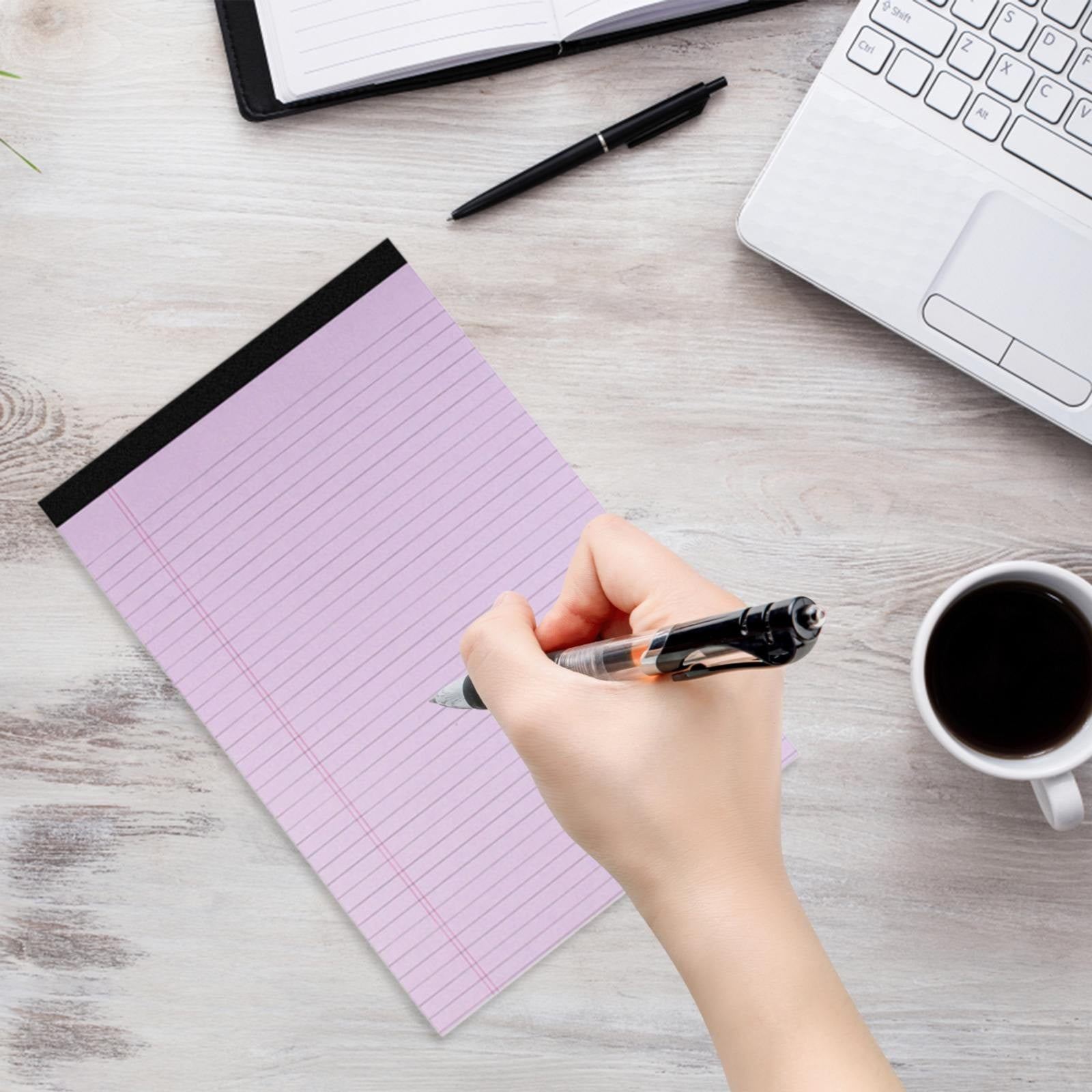 ENMJIAW Narrow Ruled Lined Writing Note Pad, 5 inch x 8 inch, Purple ...