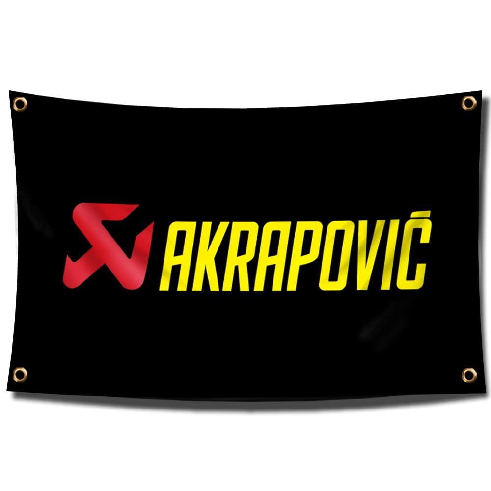ENMOON Akrapovic Motorcycle Racing Flag Banner 3x5Ft Garage Outdoor ...