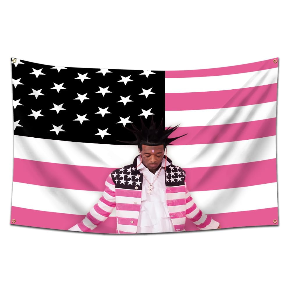 ENMOON Pink Flag Tapestry Music Album Cover Flag 3x5ft Rapper Pink ...