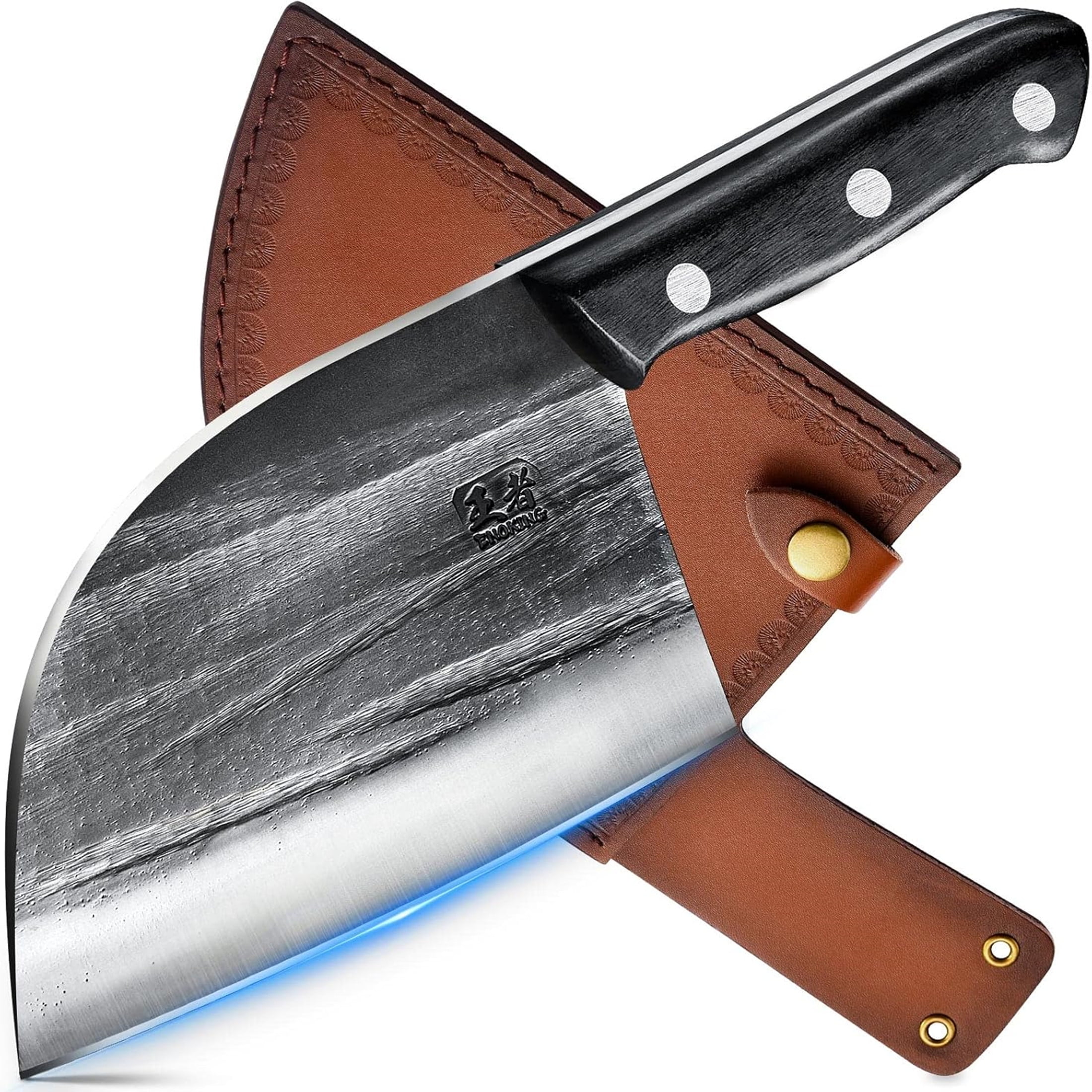ENOKING HandForged Meat Cleaver Knife 6.7 Inch Handmade High Manganese ...