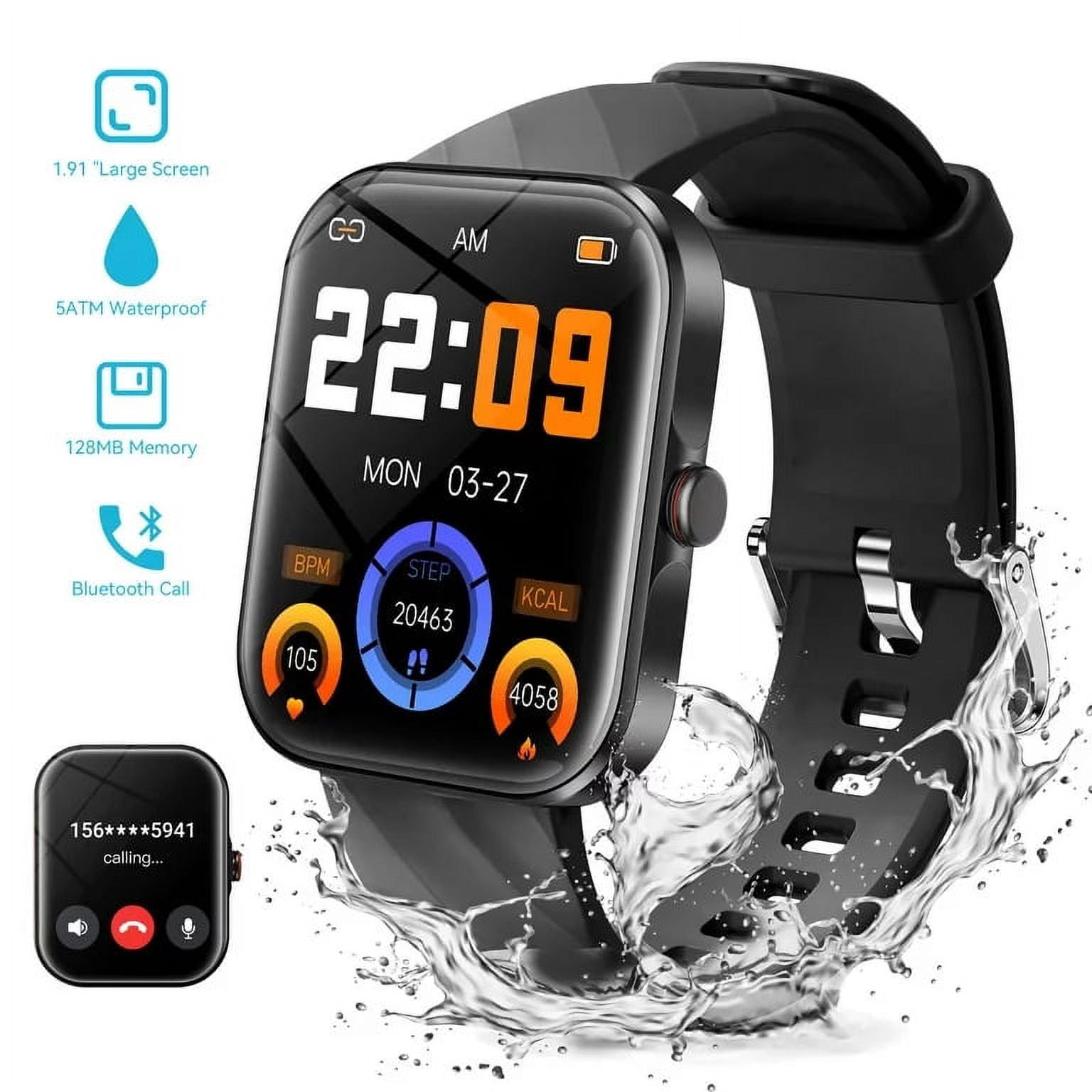 ENOMIR 1.91" Smartwatch Fitness Tracker with Sleep Monitor, Pedometer ...