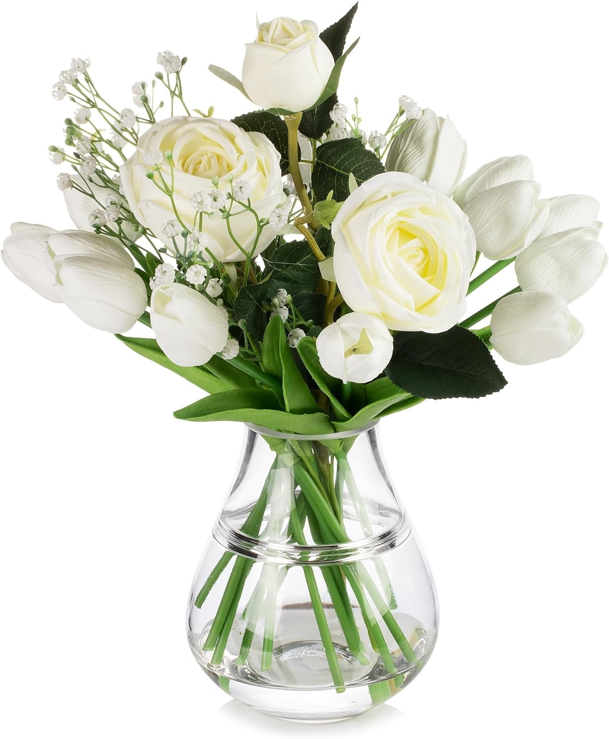 ENOVA FLORAL Mixed Rose Artificial Flowers Real Touch Tulips Fake ...