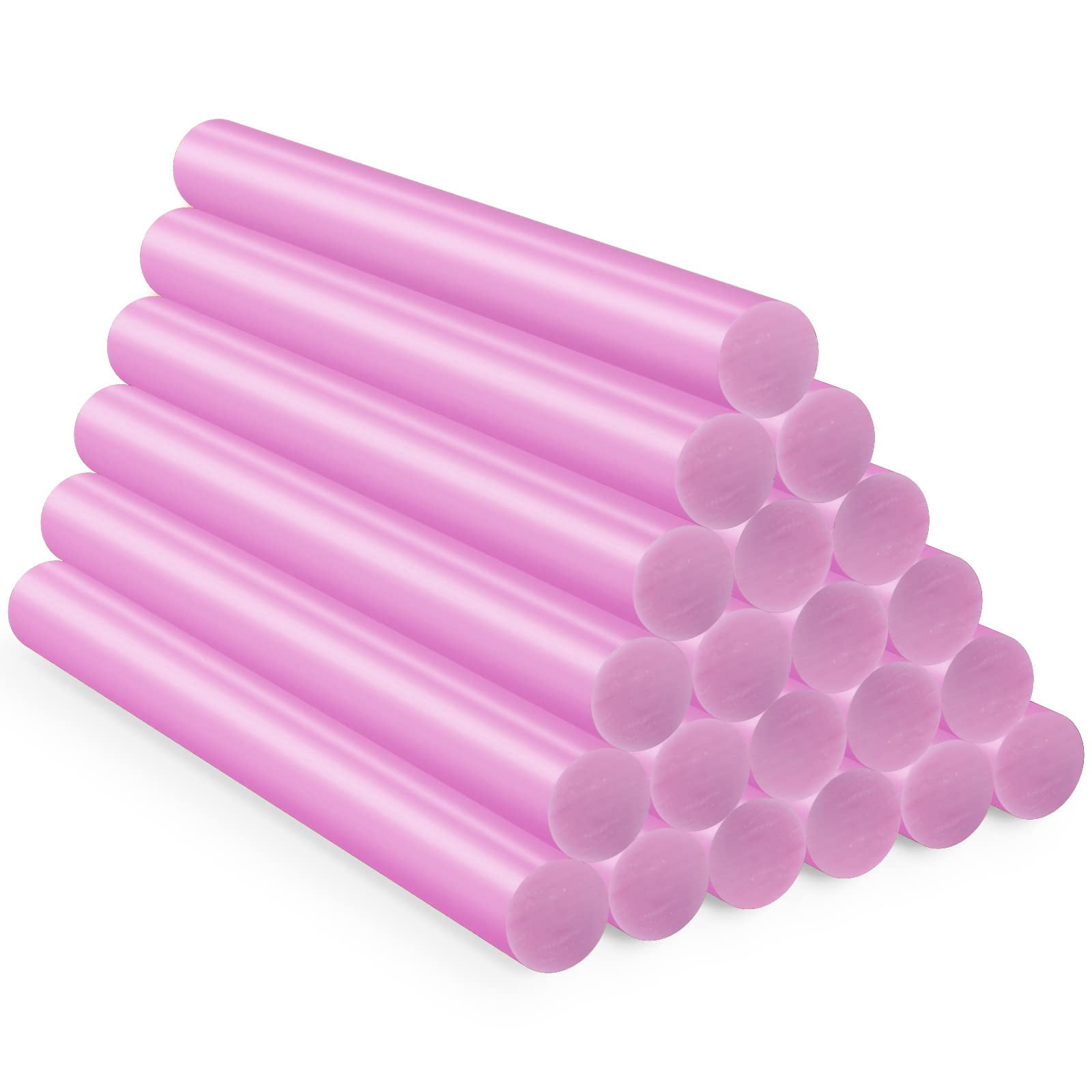 ENPOINT GlueTRDN Sticks Full Size, 24 PCS Pink Melt Glue Sticks Colored ...