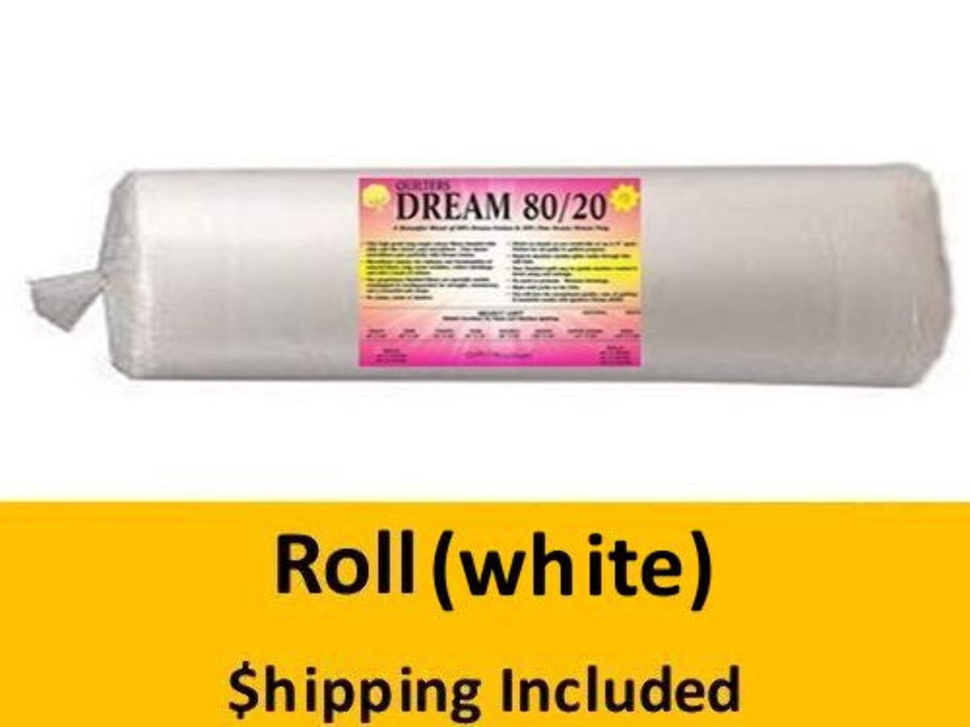 EWQR Dream 80/20 White Batting (Roll, Queen 93 in. x 30 yds.) shipping ...