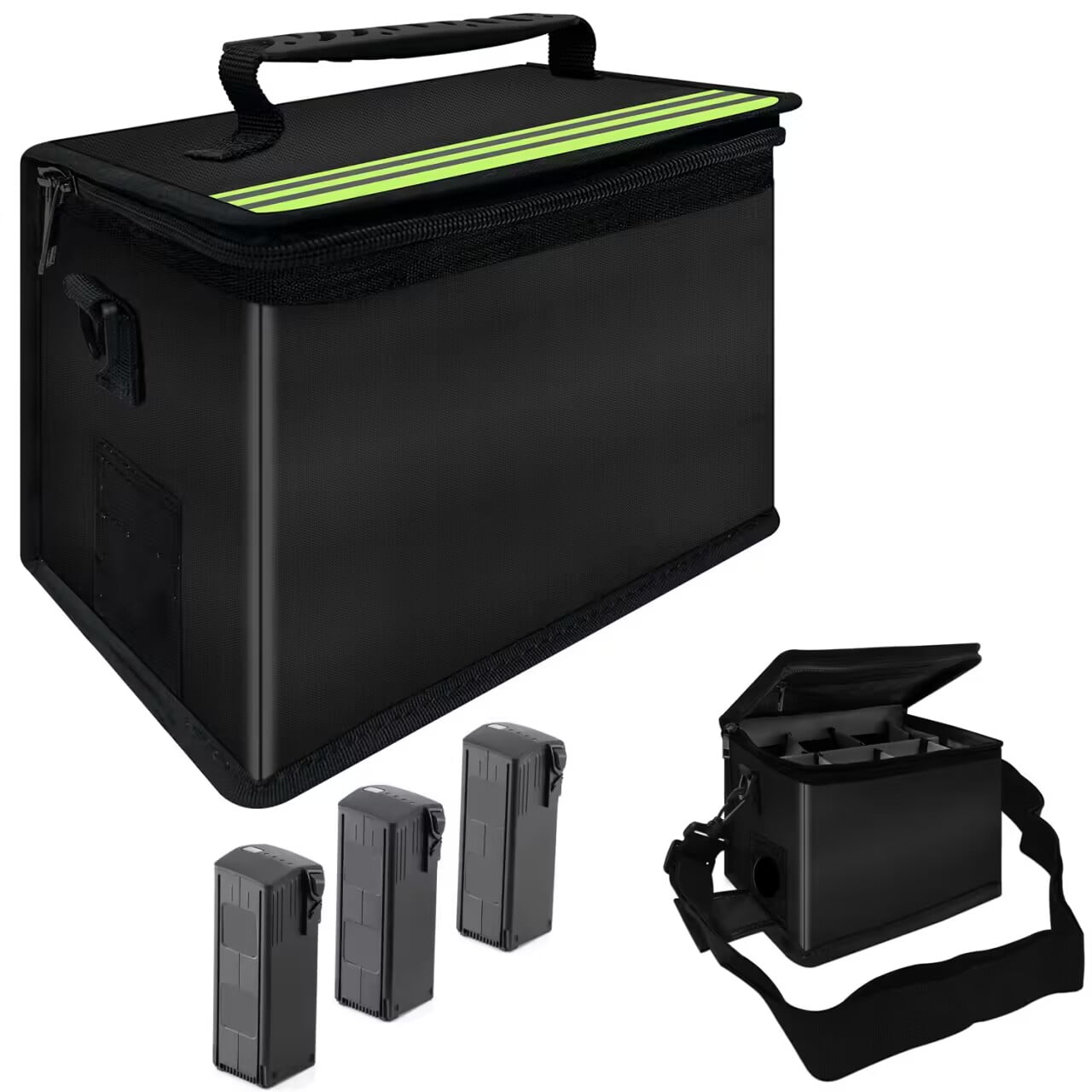 ENROSLU Lipo Safe Bag Fire-Resistant Storage Bag, Battery Case, 7.8 x 5 ...