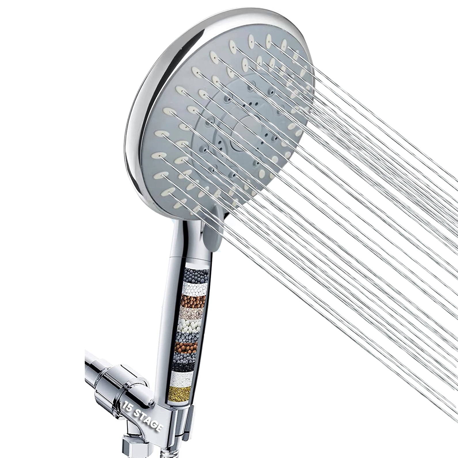 ENROSLU Shower Head, 5 Spray Modes, High Pressure, Water-Saving, 1.5m ...