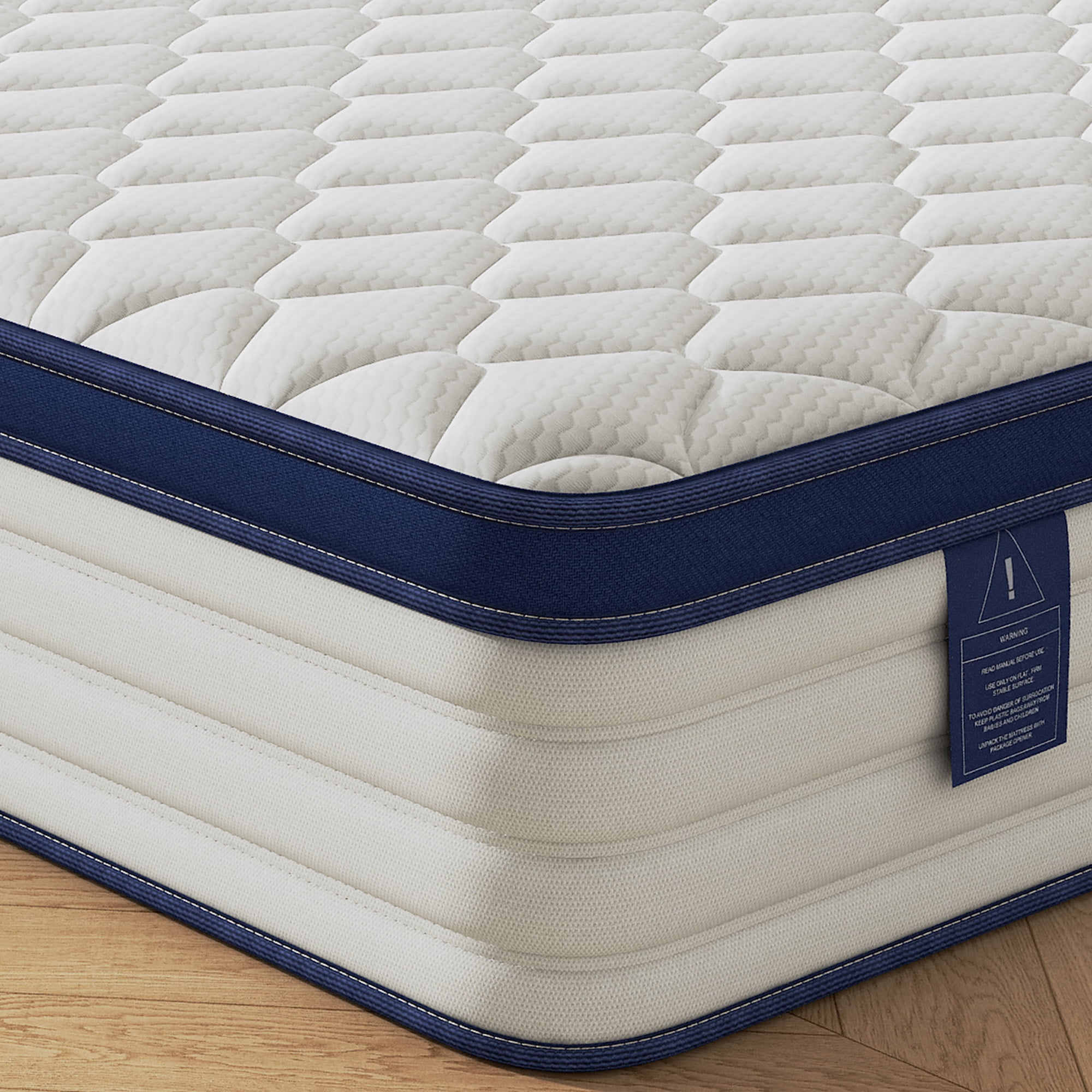ENSHU 12 Inch Twin Size Mattress, Breathable 100% Cotton Cover with ...