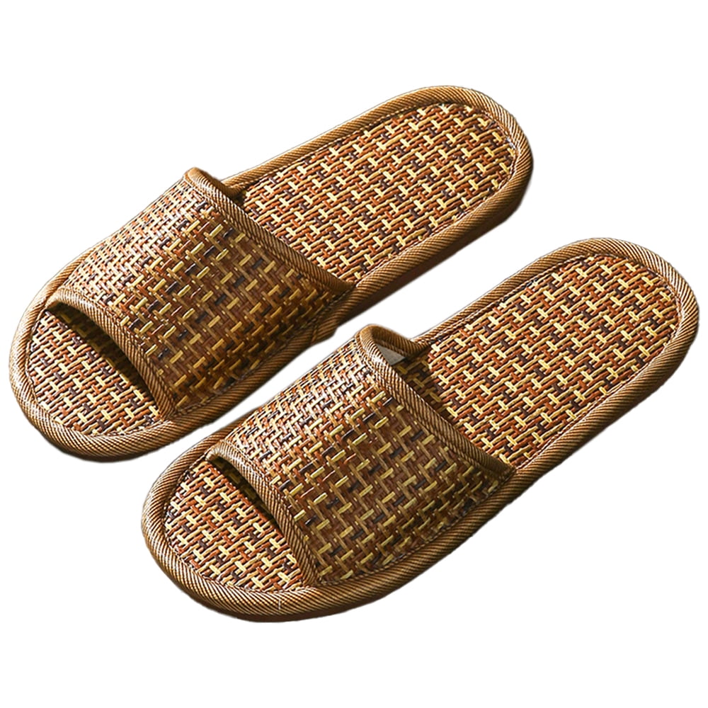 ENTASSER Mens Grass Rattan Slipper in Summer, Travel, Hotel, Home ...
