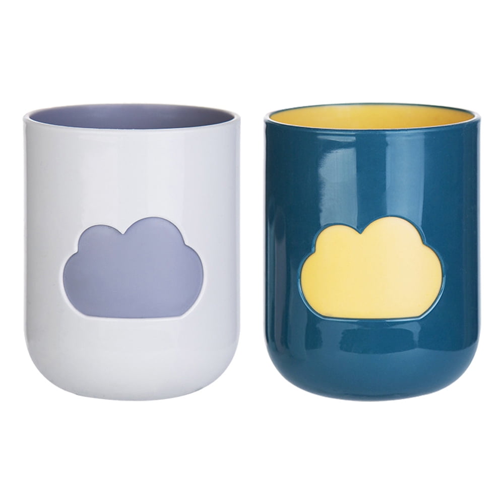 ENTASSER Toothbrush Cups Unbreakable Bathroom Cute Cloud Pattern ...
