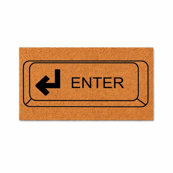 ENTER Doormat With Direction Arrow, Non Slip Entryway Door Mat, Indoor ...