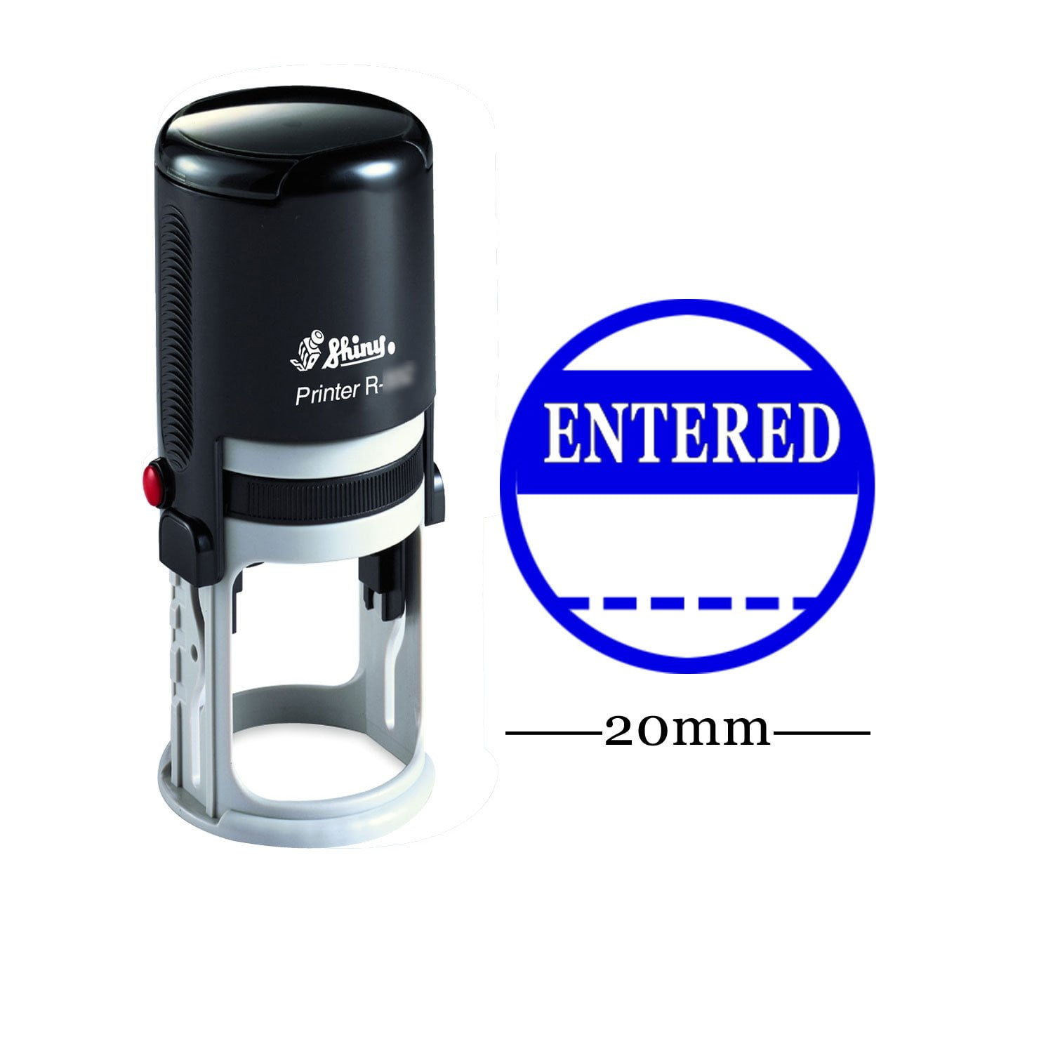 ENTERED Round Self Inking Office Stationary Stamp Personalized Custom ...