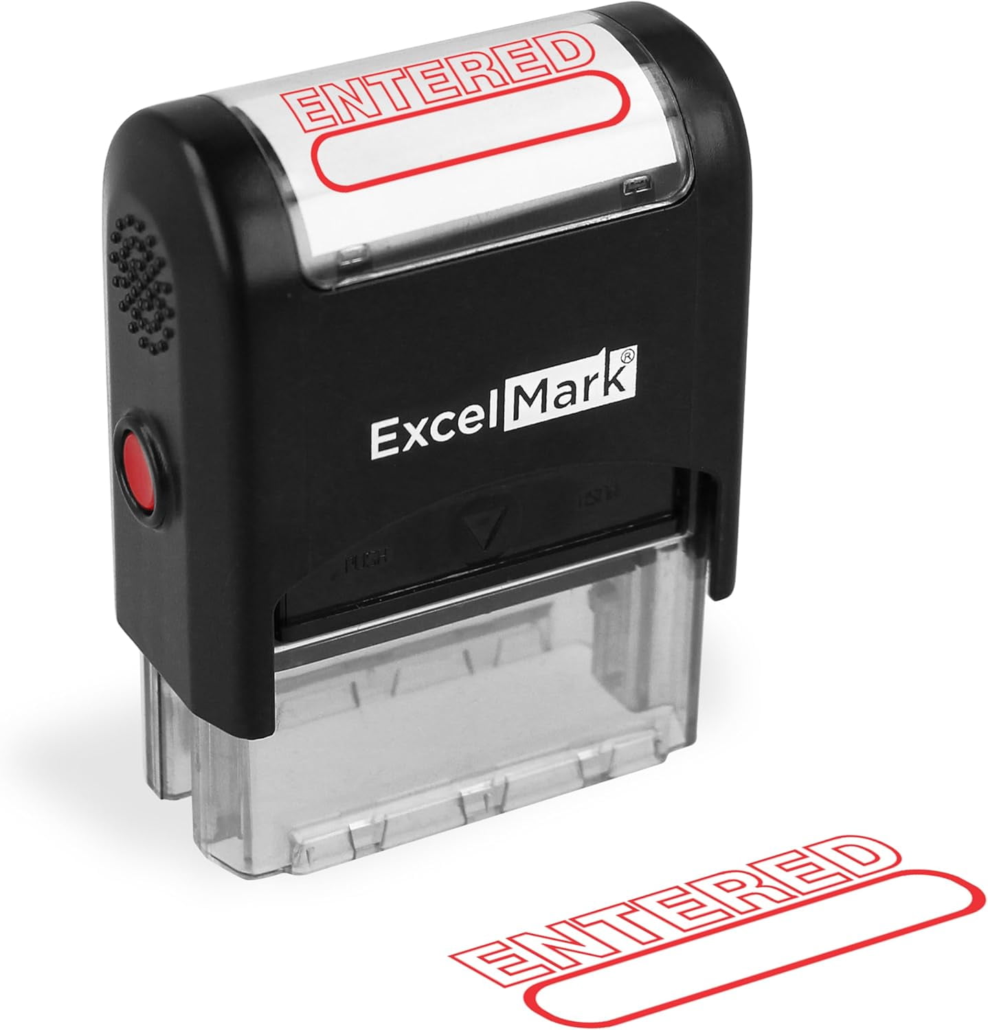 ENTERED Self Inking Rubber Stamp - Red Ink (42A1539WEB-R) - Walmart.com
