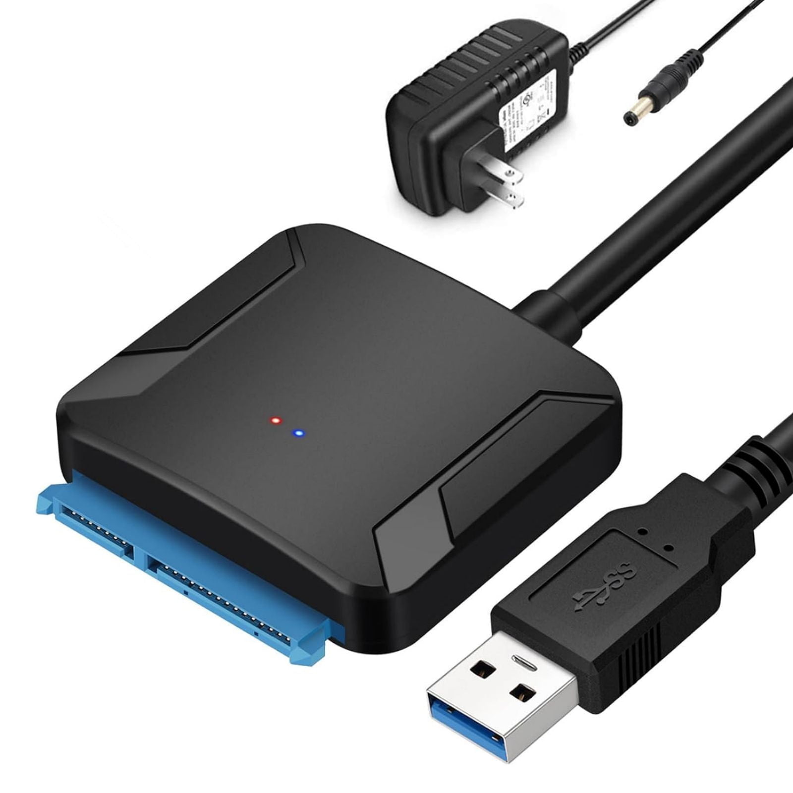 ENTSASMO SATA to USB 3.0 Adapter, External Hard Drive Converter Cable for 2.5" 3.5" HDD, SSD ...