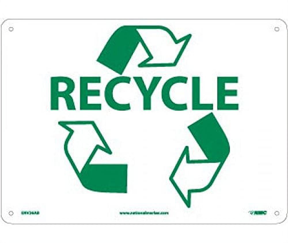 ENV26AB National Marker Recycle Sign (Graphic), 10 Inches x 14 Inches ...