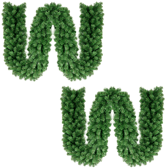ENVEN 9FT Artificial Christmas Garland Set of 2, Mantle Garland Xmas ... ENVEN 9FT Artificial Christmas Garland Set of 2, Mantle Garland Xmas ...