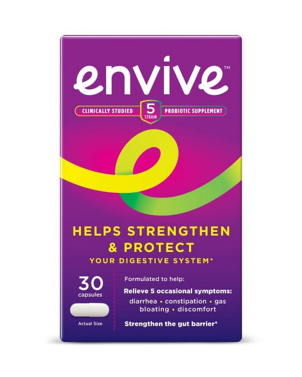 ENVIVE Probiotic Gut Health Supplement for Adults, Relieves Bloating ...