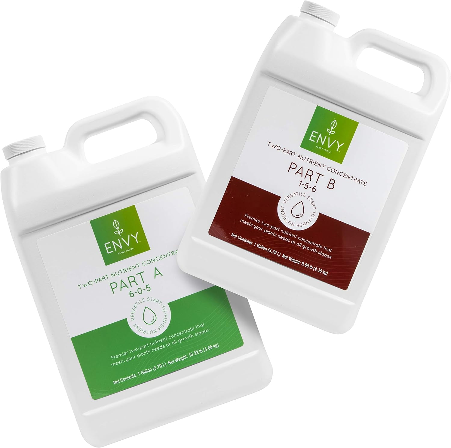 ENVY Hydroponic Food A & B – Two-Part Liquid Nutrient for Indoor ...