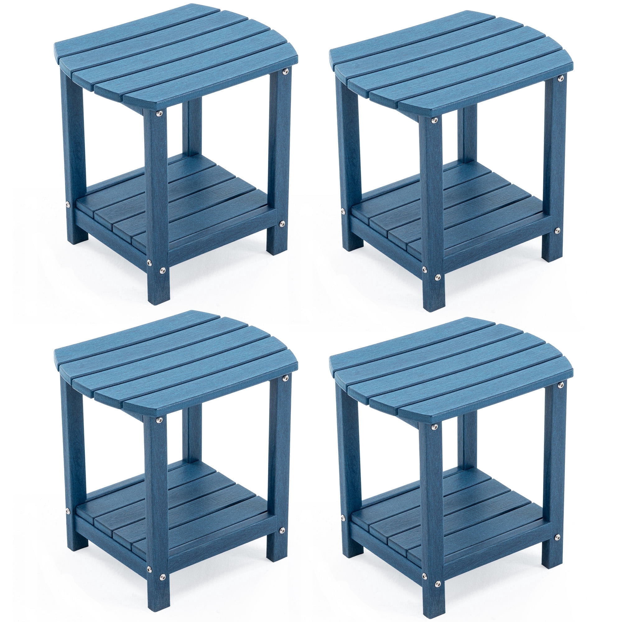 ENYLAY Adirondack Small Outdoor Side Table , Weatherproof HDPE Patio ...