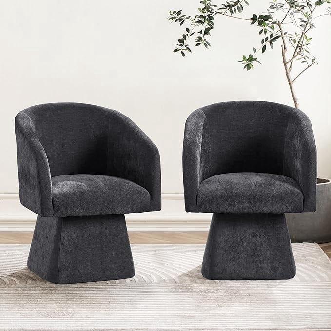 ENYLAY Swivel Modern Accent Chair,Luxury Fabric Upholstered Makeup ...