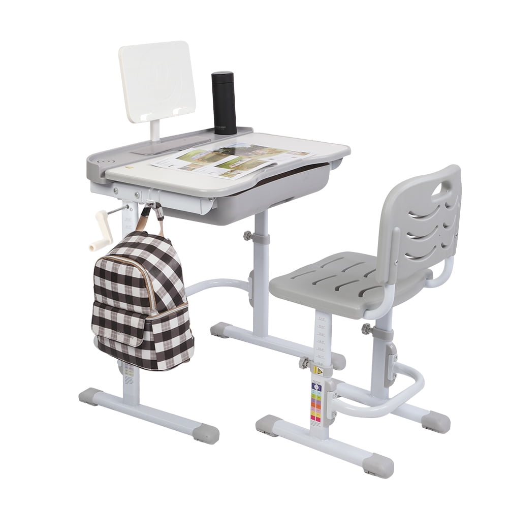 ENYOPRO Kids Desk and Chair Set, Height Adjustable Kids School Desk ...