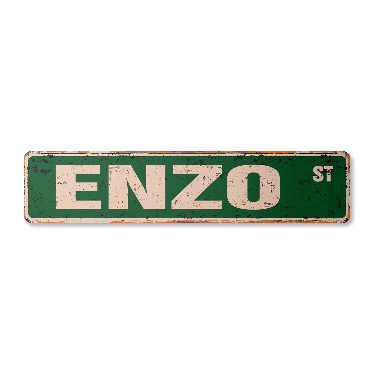 ENZO Vintage Plastic Street Sign Childrens Name Room Sign | Indoor ...