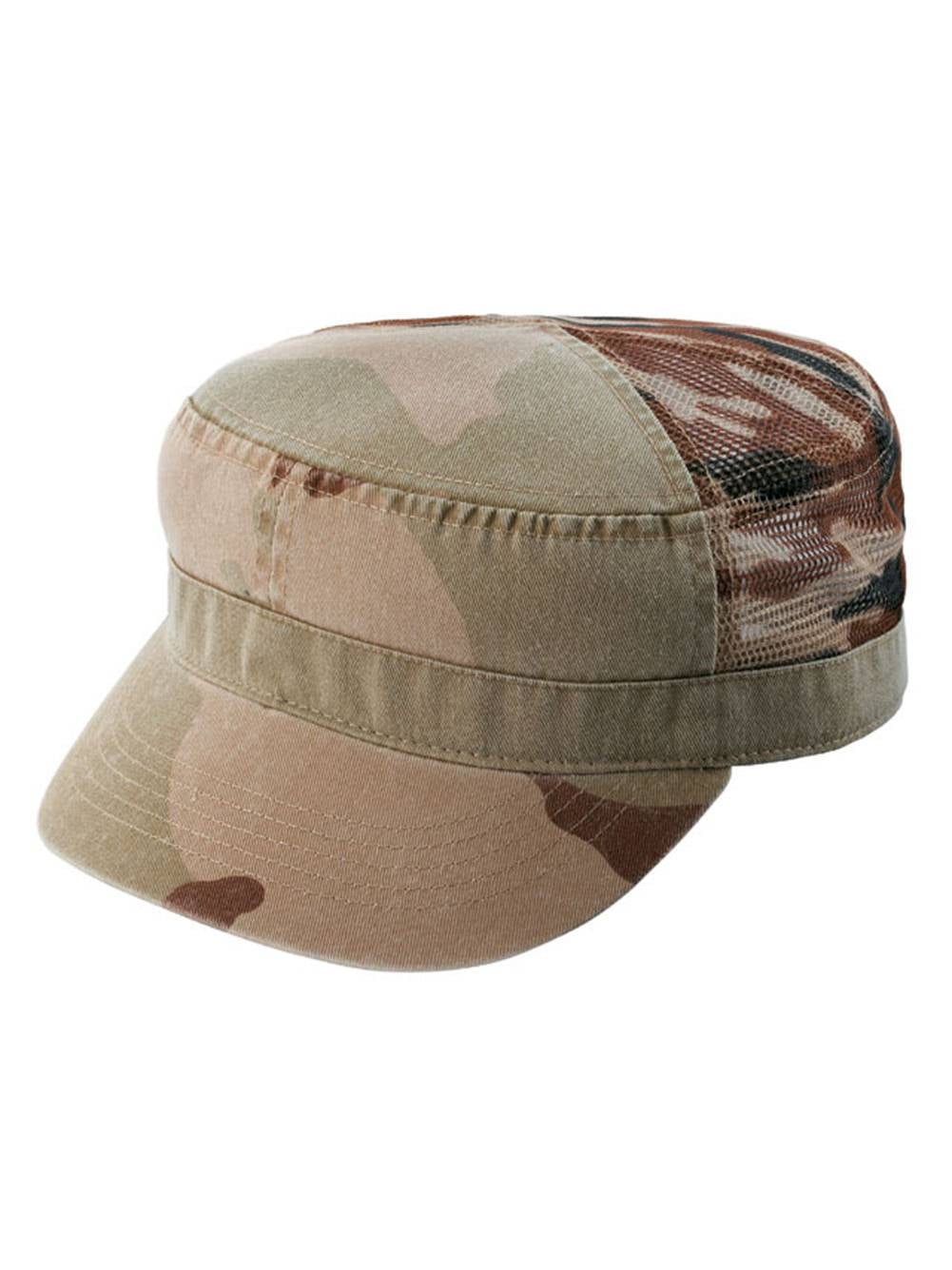 ENZYME WASHED TWILL ARMY CAP w/ MESH BACK - Desert - Walmart.com