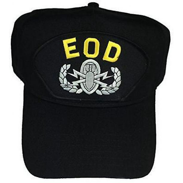 EOD EXPLOSIVE ORDINANCE DISPOSAL W/ BASIC EOD BADGE HAT CRAB USAF ARMY ...