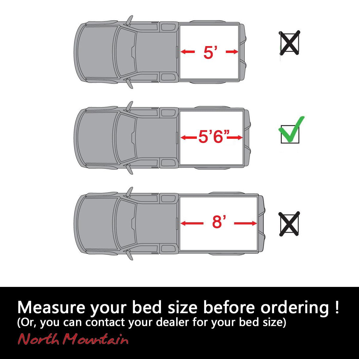 EODROMC 1pc 5Ft 58.9In 59.5In Soft Top Roll-up Vinyl Tonneau Cover ...