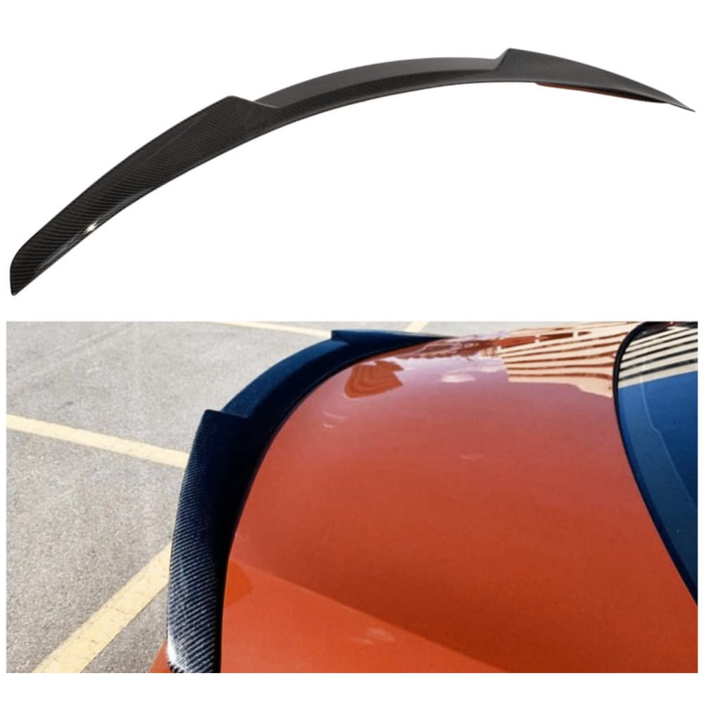 EODROMC 1pc Trunk Spoiler Wing Rear Side Real Carbon Fiber Black Gloss ...