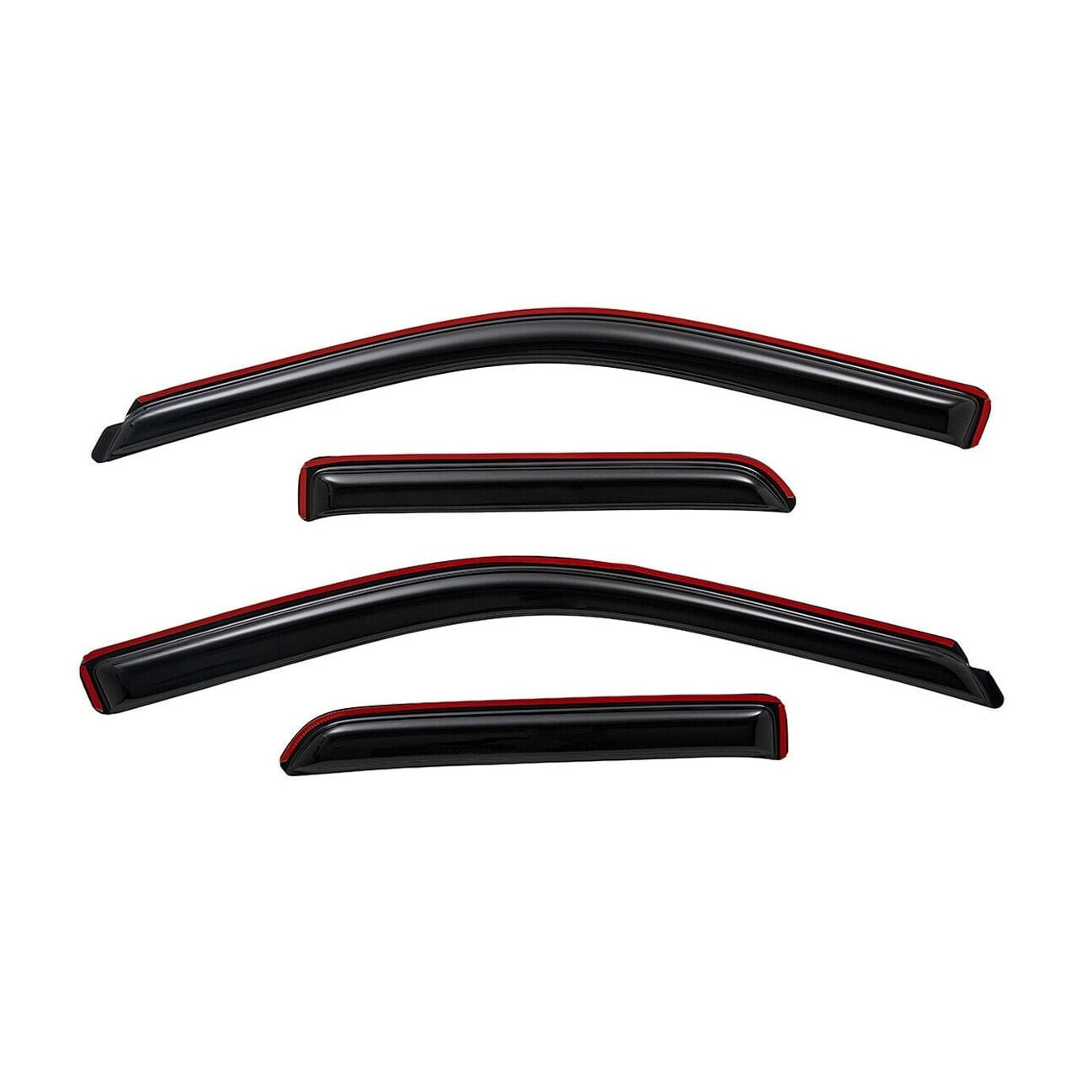 EODROMC 4pcs Sun Rain Wind Deflectors Door Window Visors in Channel ...