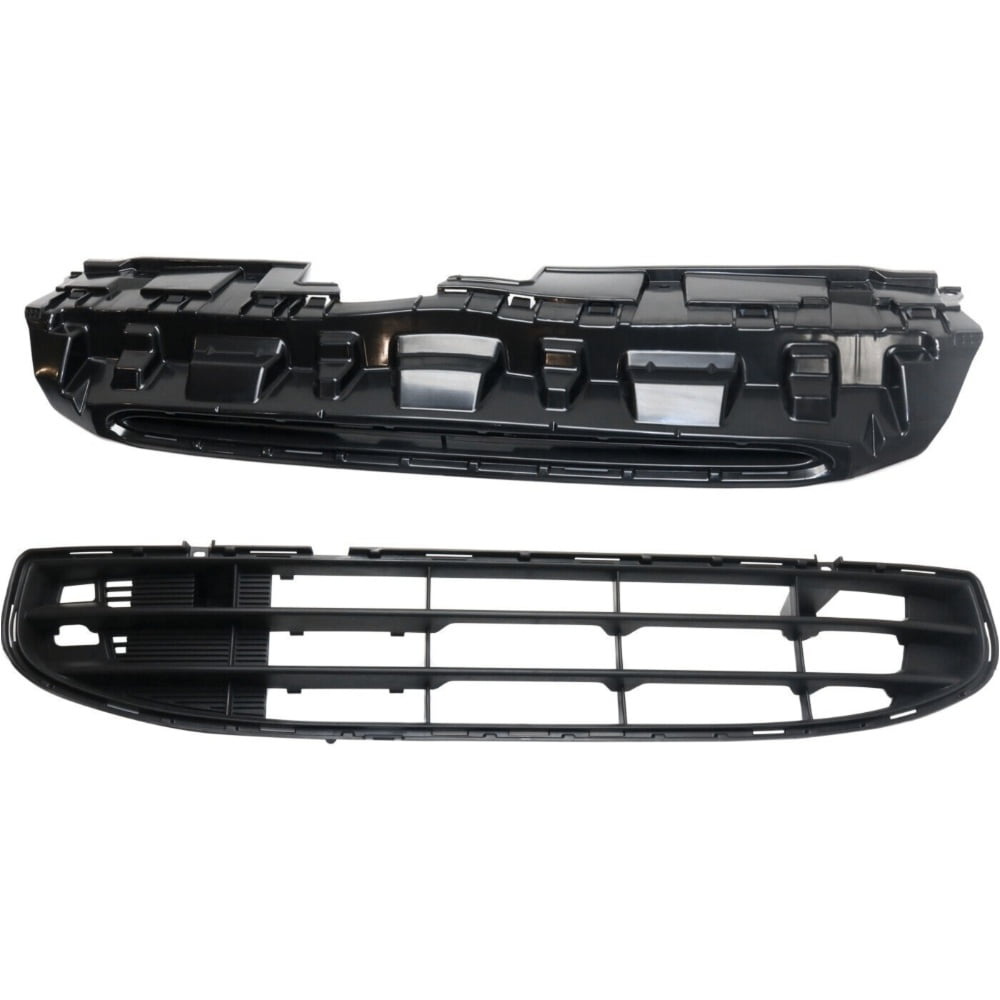 EODROMC Bumper Face Bar Grilles Set of 2 Front Upper for Mitsubishi for ...