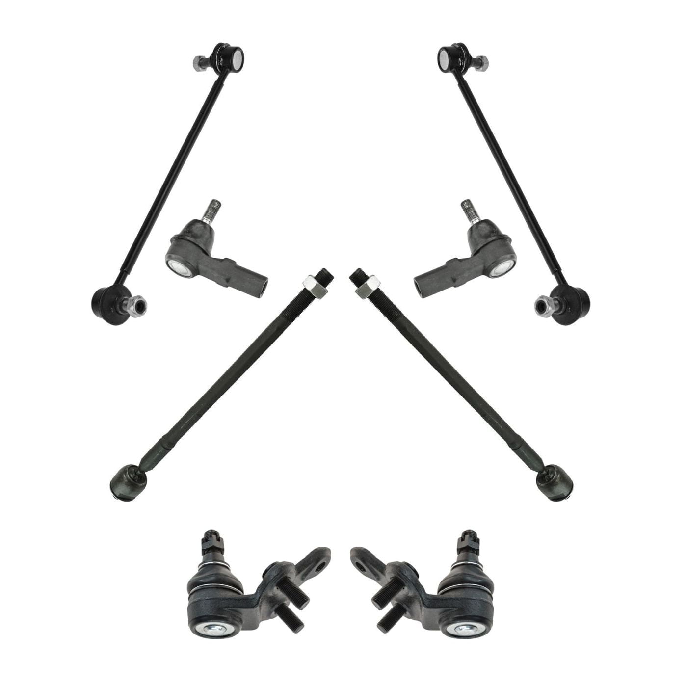 EODROMC Front Tie Rod End Ball Joint Sway Bar Steering Suspension Kit ...