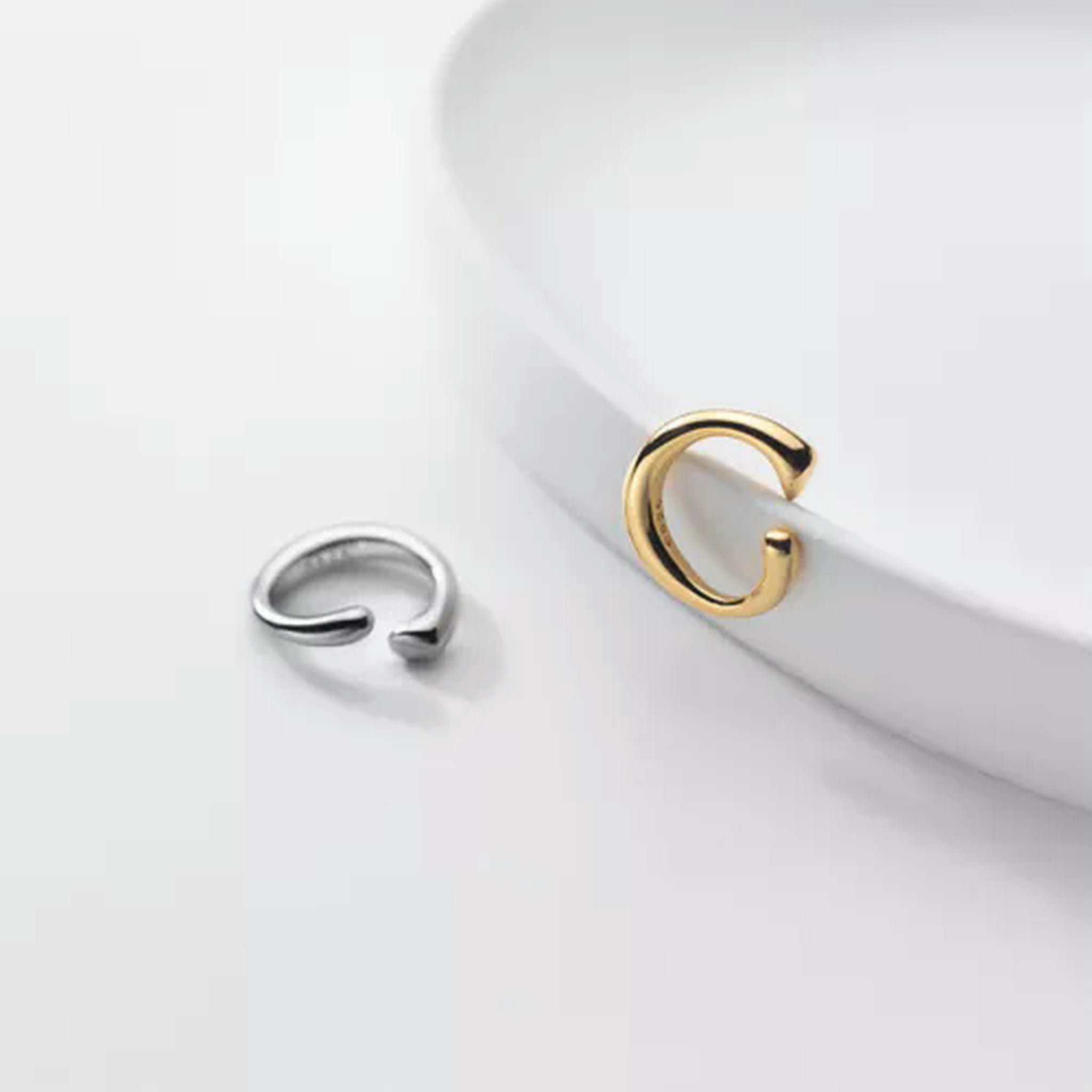 EOEMY 1 Pcs 925 Sterling Silver Plain Design Ear Cuff-Silver - Walmart.com