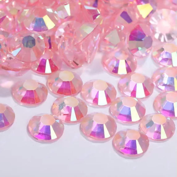 EOEMY 10,000 Transparent Ab Acrylic Round Flatback Rhinestone Glue On ...