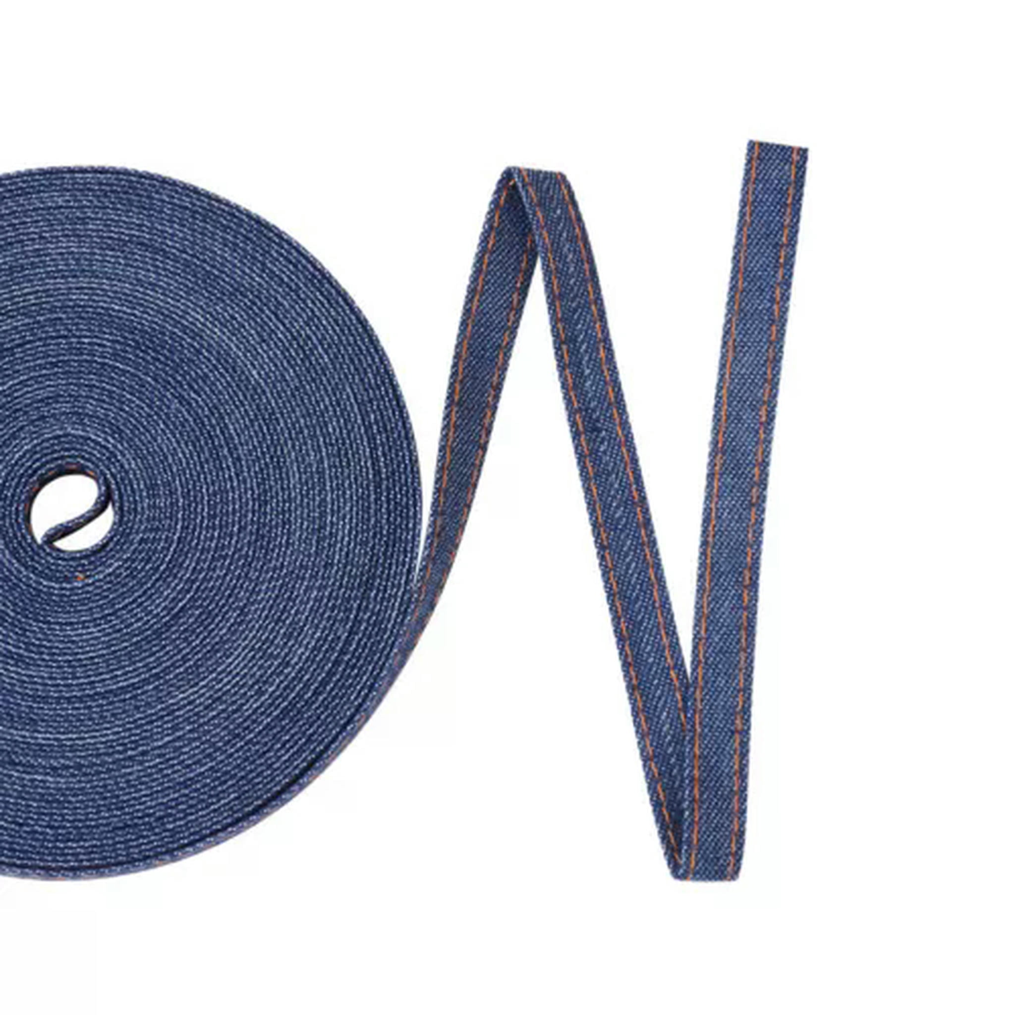 EOEMY 10.9Yard Stitch Denim Ribbon Layering Cloth Fabric Jeans Bows ...
