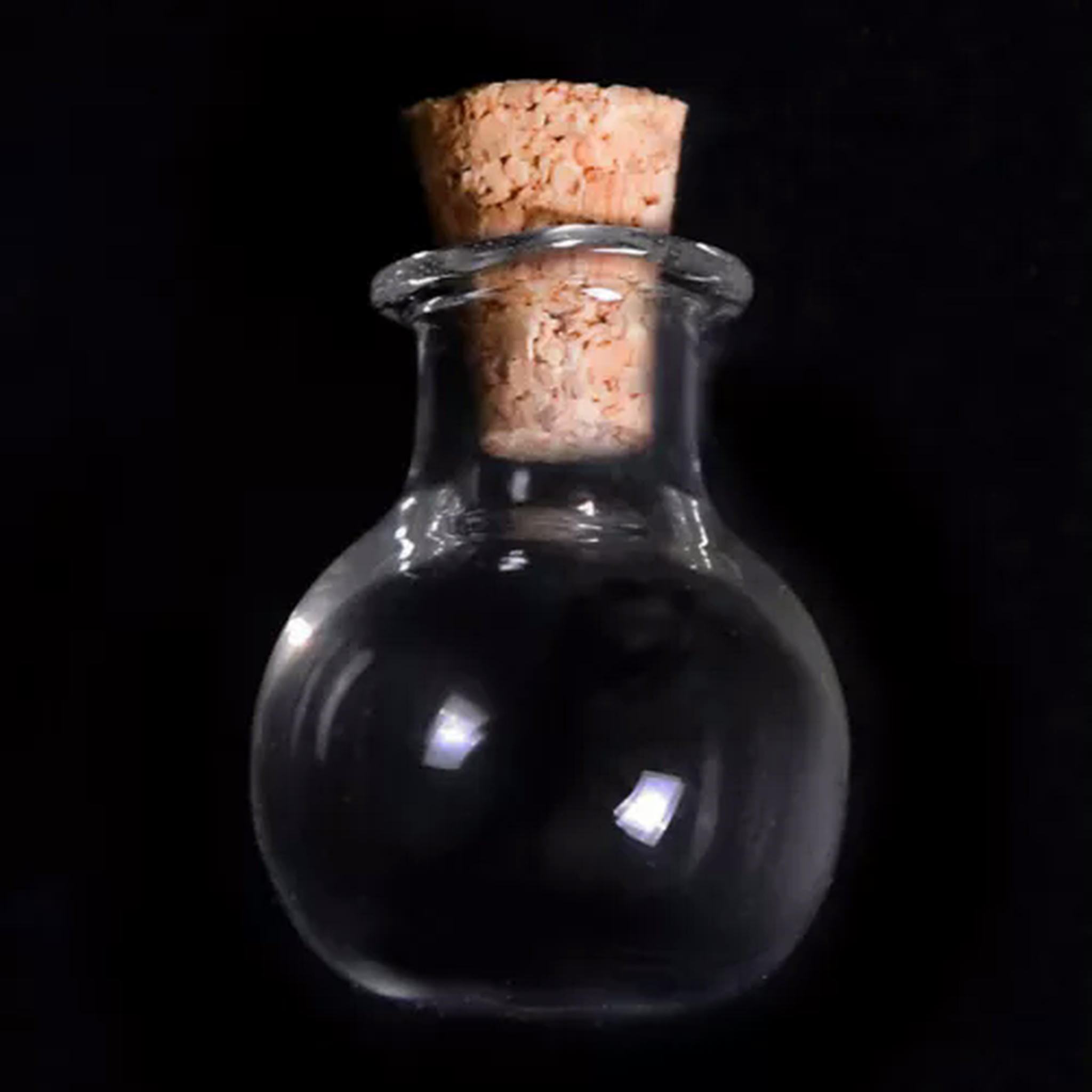 EOEMY 10 Mini Empty Glass Bottle Vials Cork Pendants Wish Bottles 10 ...
