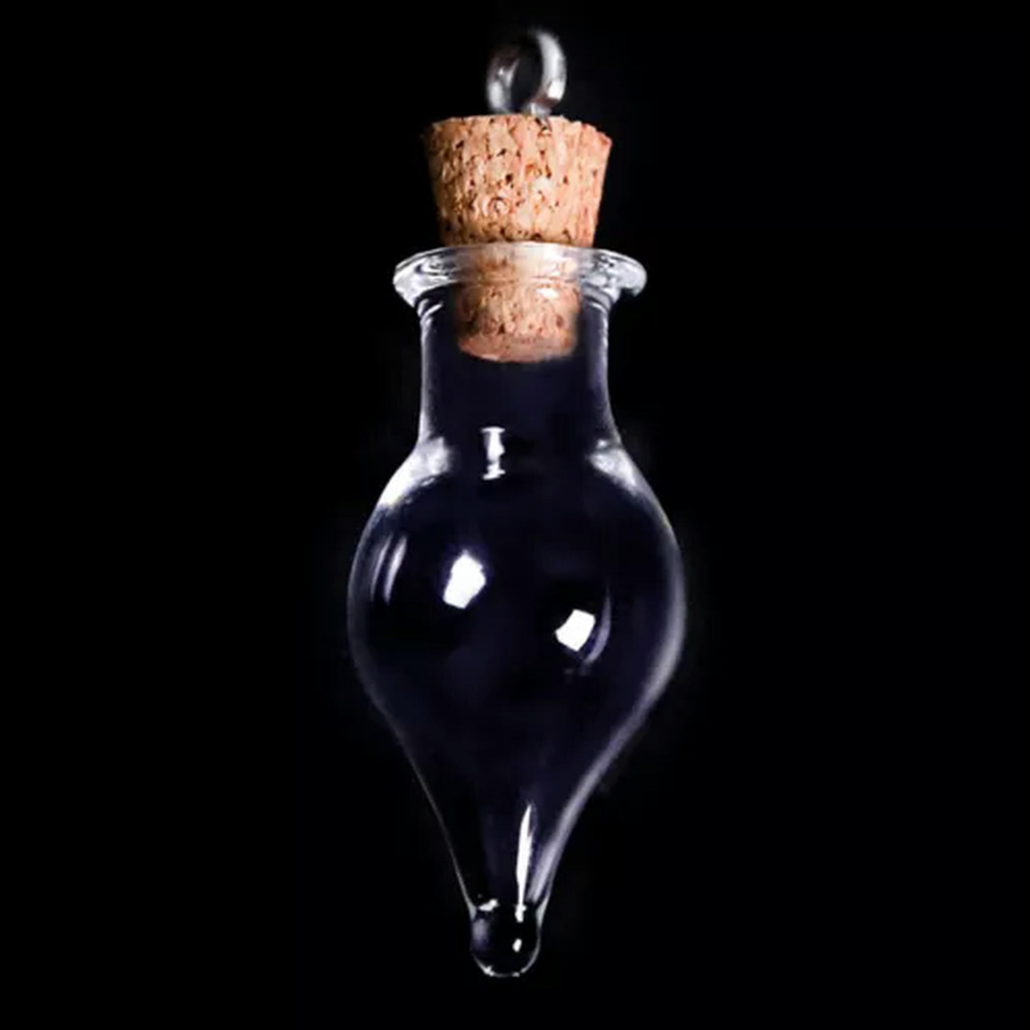 EOEMY 10 Mini Empty Glass Bottle Vials Cork Pendants Wish Bottles 10 ...