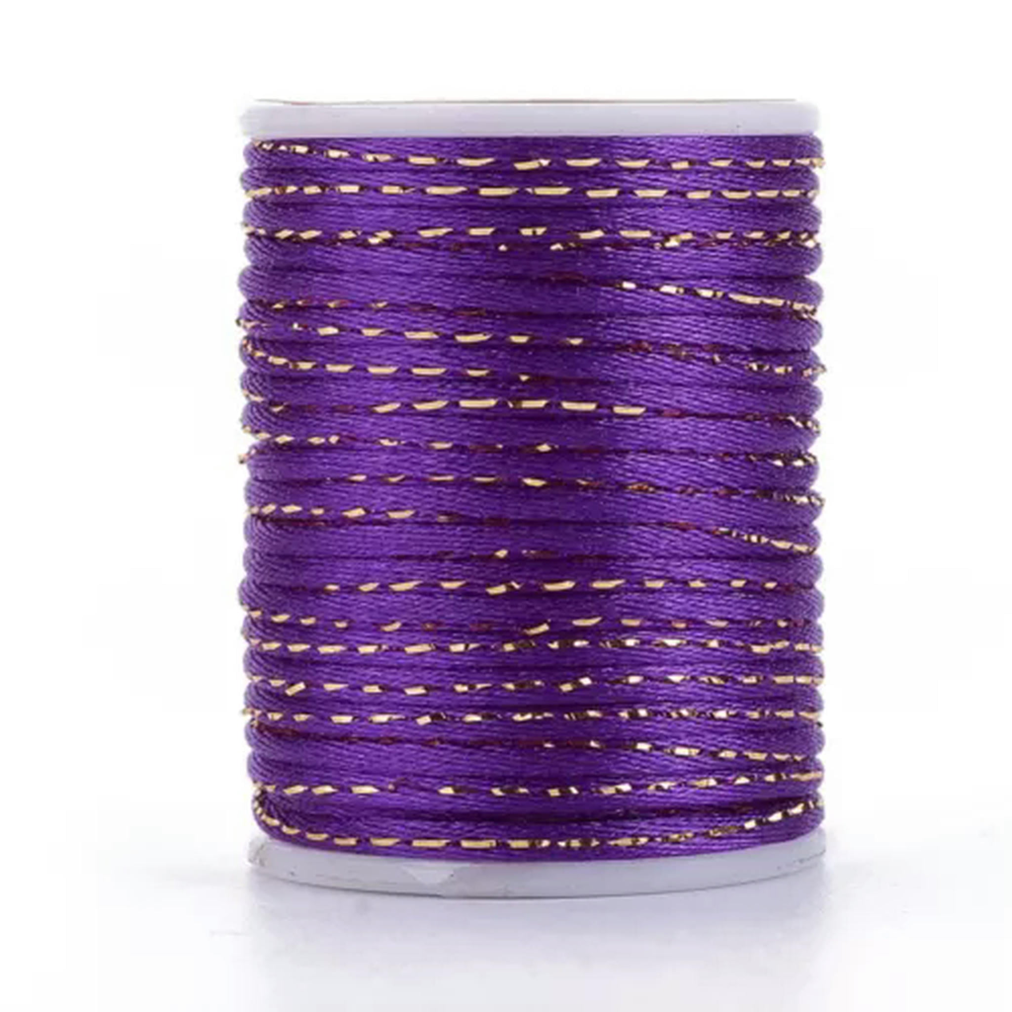 EOEMY 10 Roll 1.5mm Polyester Cord Gold Metallic Cord For Jewelry Craft ...