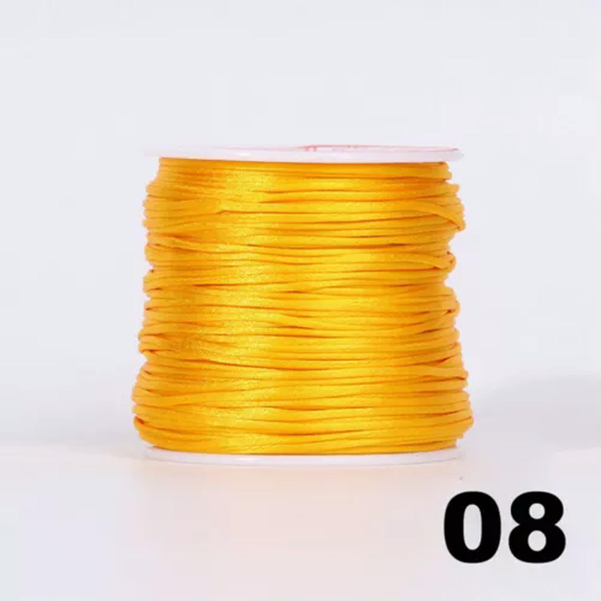 EOEMY 10 Roll 1mm Braided Macrame Satin Silk Cord Chinese Knot Nylon ...
