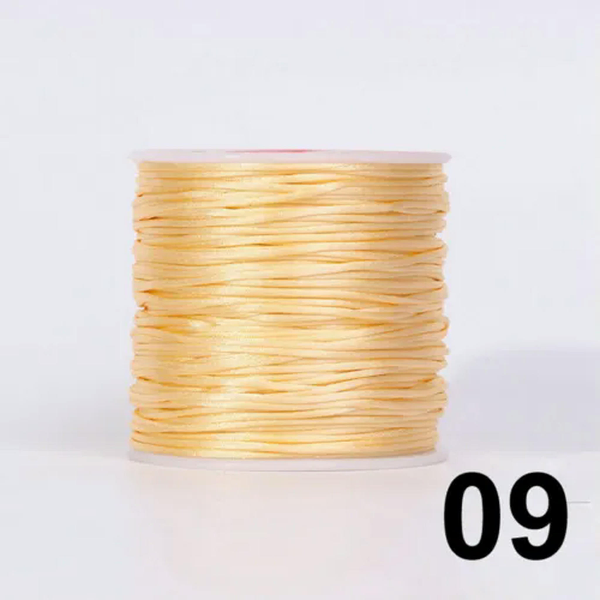 EOEMY 10 Roll 1mm Braided Macrame Satin Silk Cord Chinese Knot Nylon ...