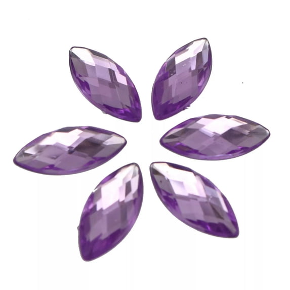 EOEMY 100 Flatback Acrylic Horse Eye Rhinestone Gems 9X20mm No Hole ...