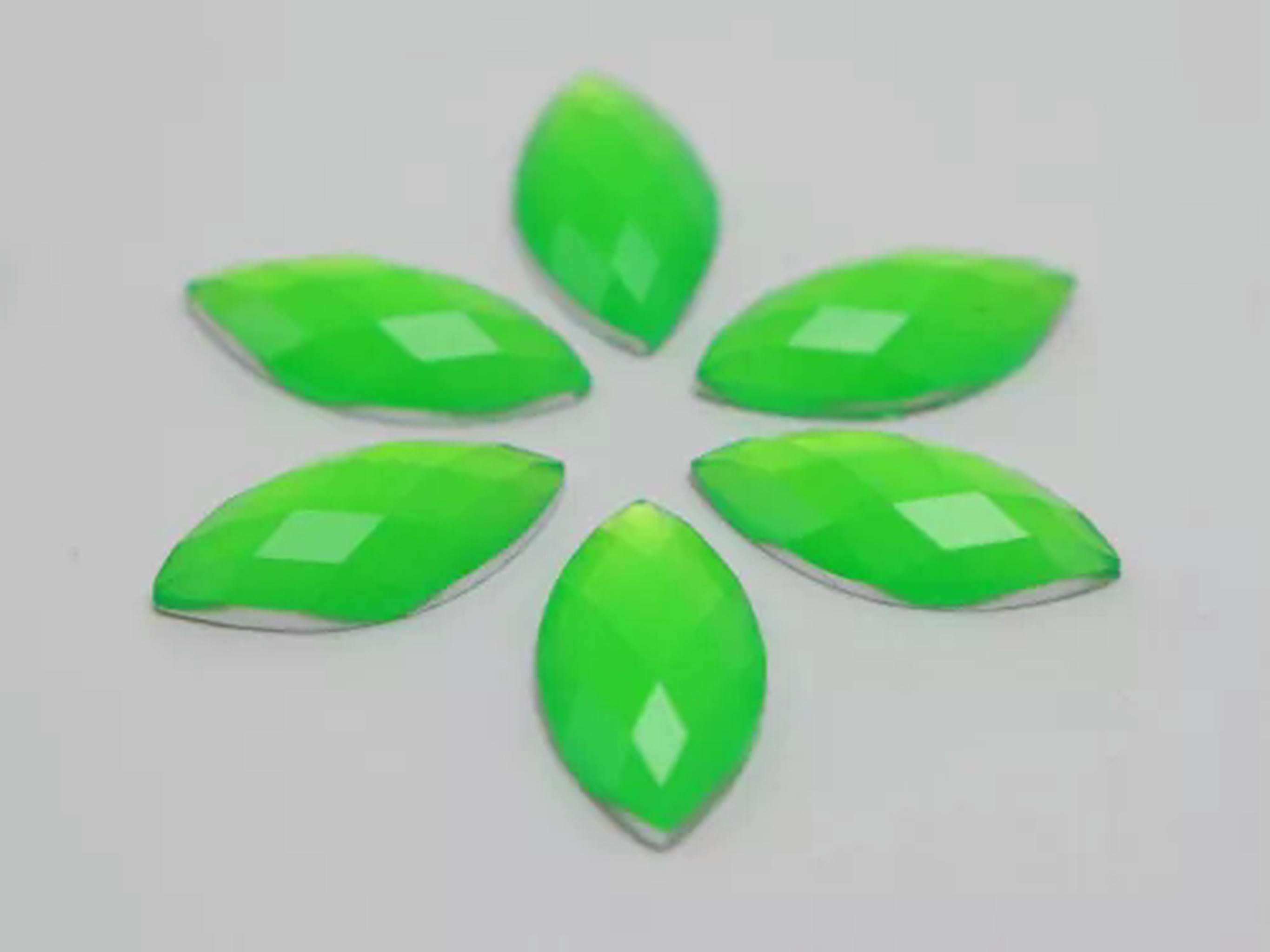 EOEMY 100 Neon Color Flatback Acrylic Horse Eye Rhinestone Gems 9X18mm ...