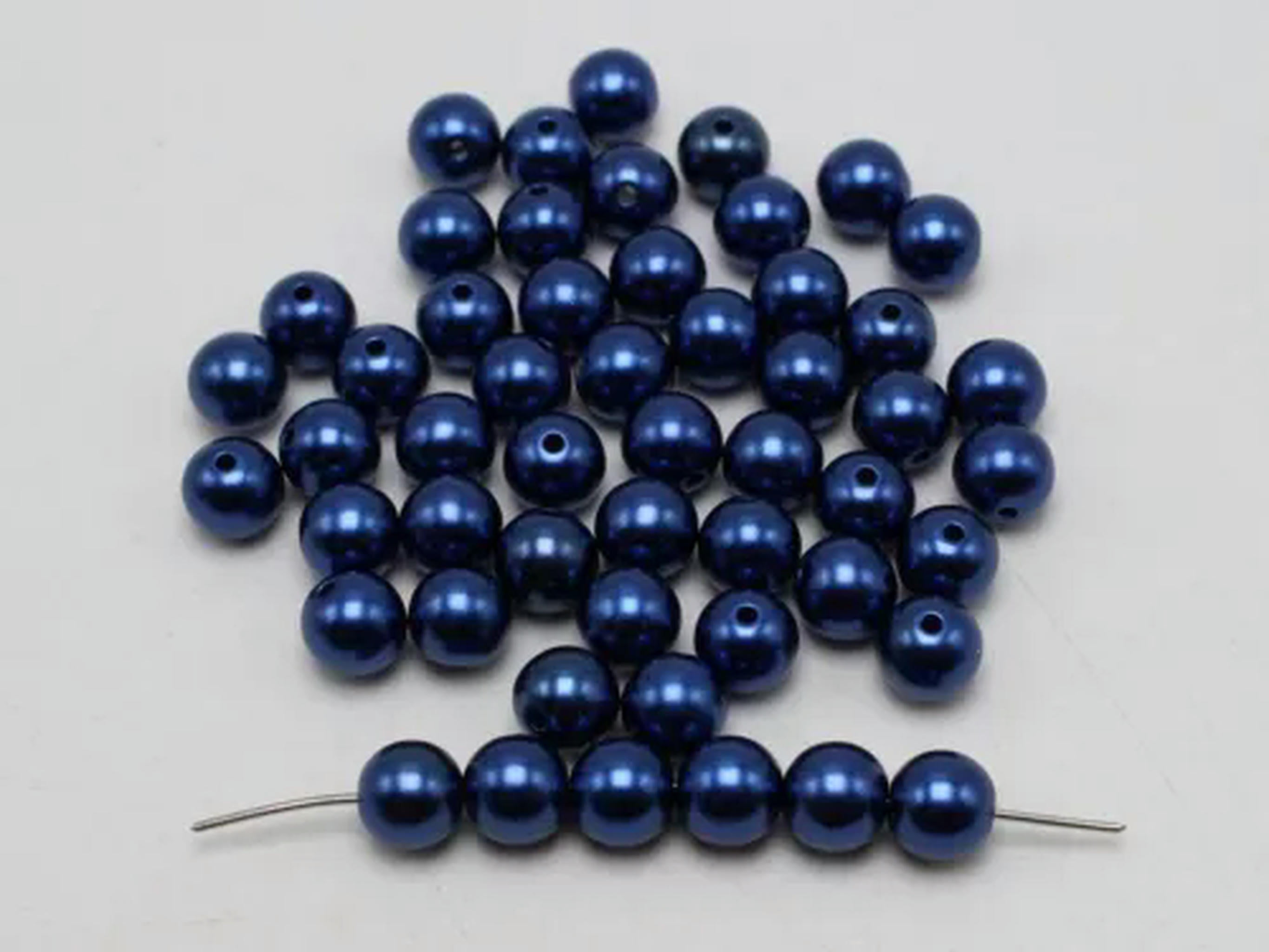EOEMY 100 Pcs 10mm Plastic Faux Pearl Round Beads Imitation Pearl Color ...