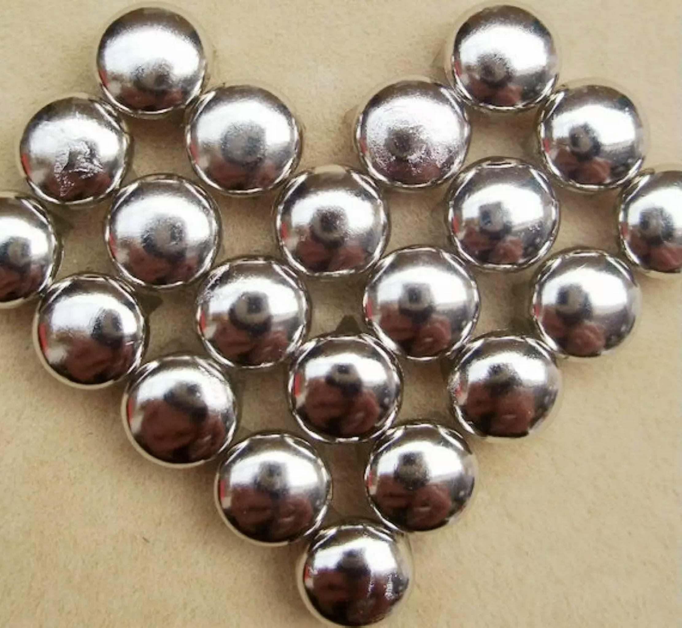 EOEMY 100 Silver Tone Metal Dome Claw Punk Studs Rivets 10mm Belt ...