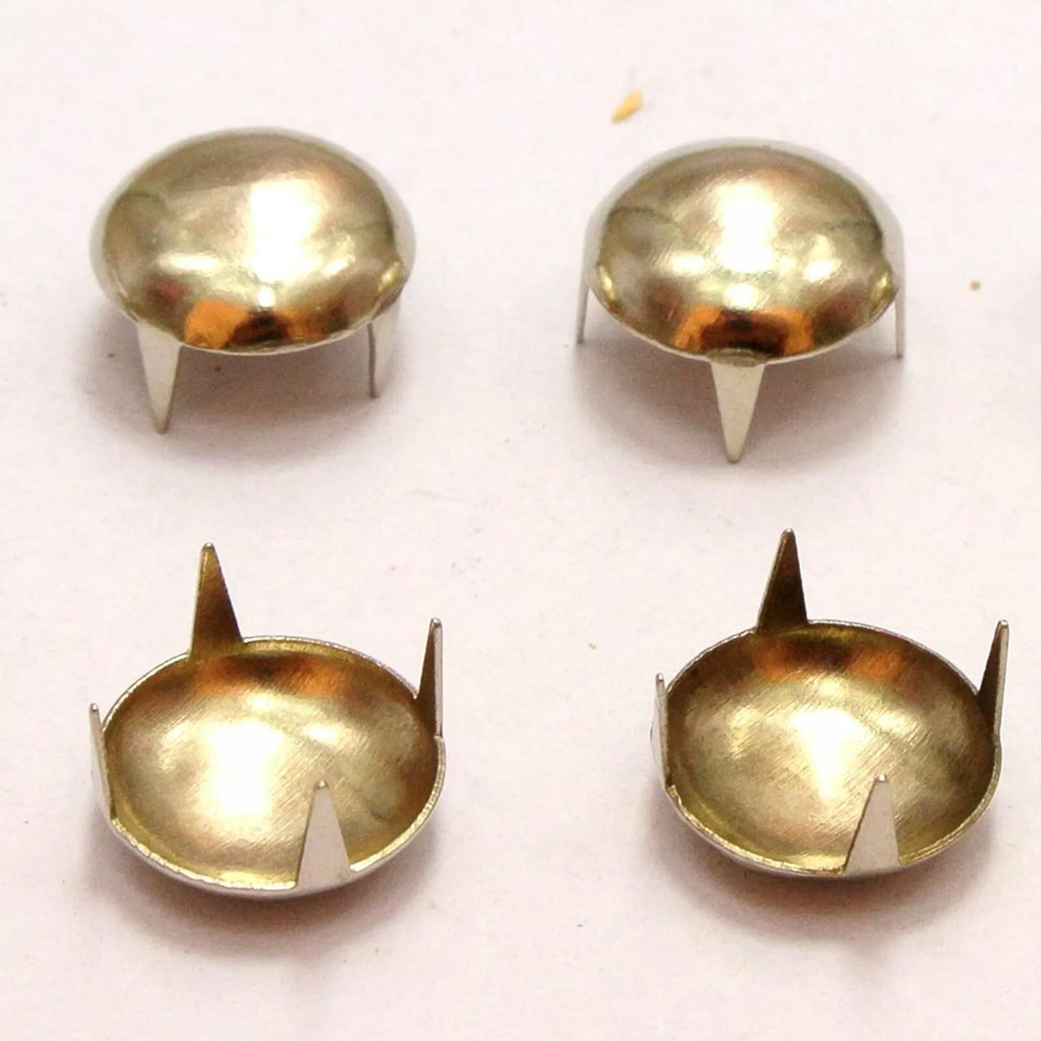 EOEMY 100 Silver Tone Metal Dome Claw Punk Studs Rivets 8mm Belt ...