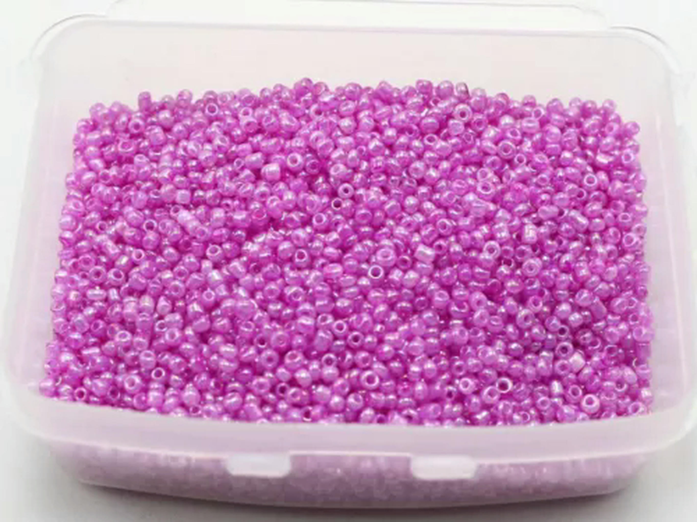 EOEMY 10000 Ceylon Pearl Glass Beads 1.5mm (12/0) + Storage Box Colour ...